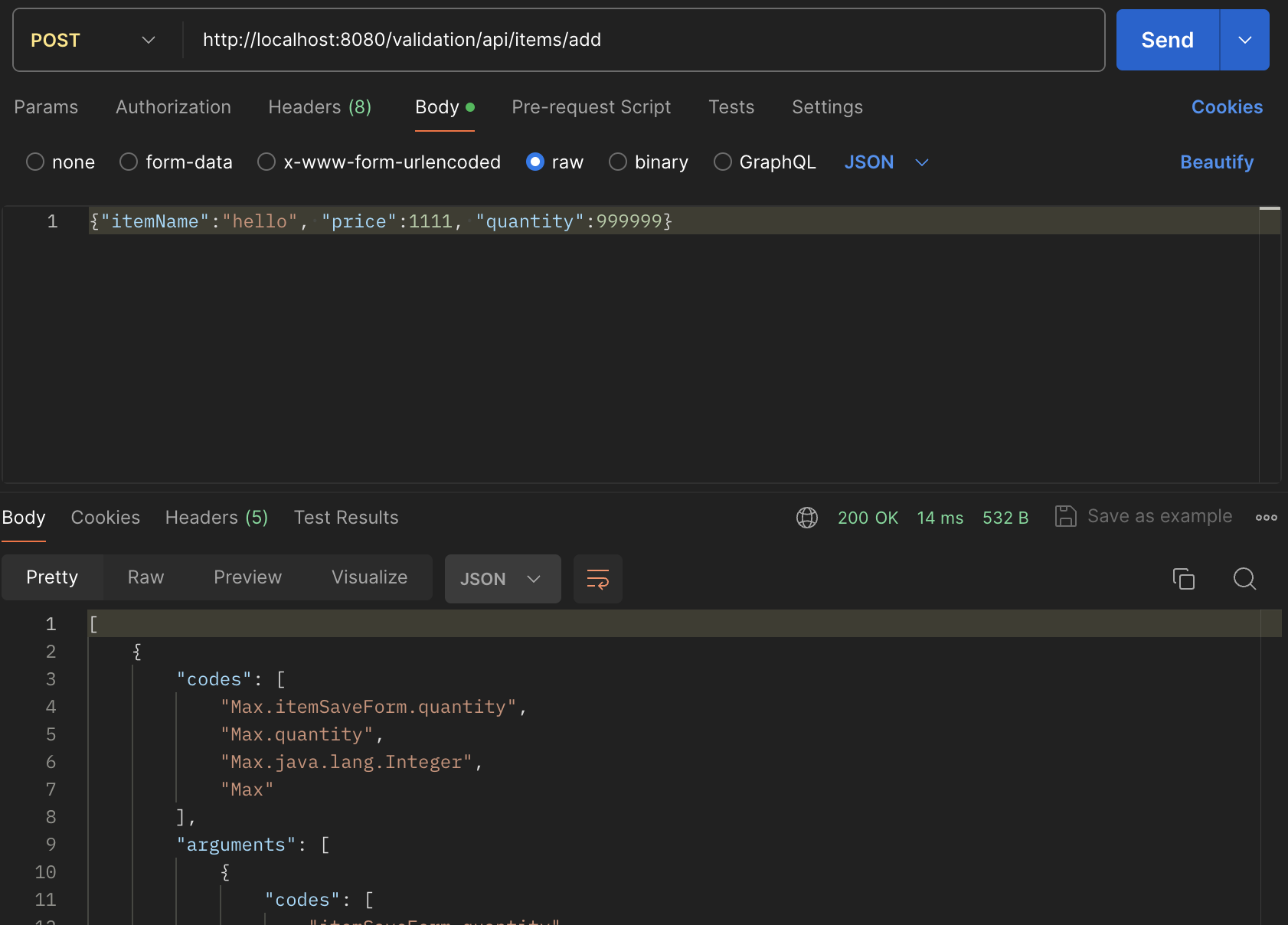 스프링 MVC 2 - Bean Validation5 (@ResponseBody)