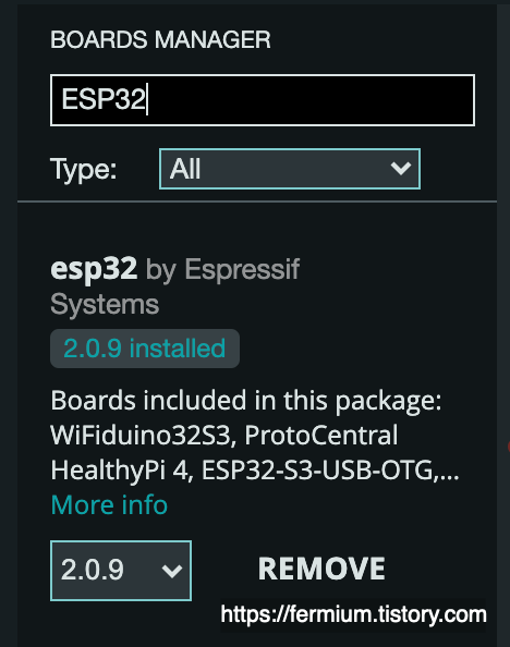 ESP32-S3의 초기설정 (MacBook Pro, Arduino IDE 2.X 버전)