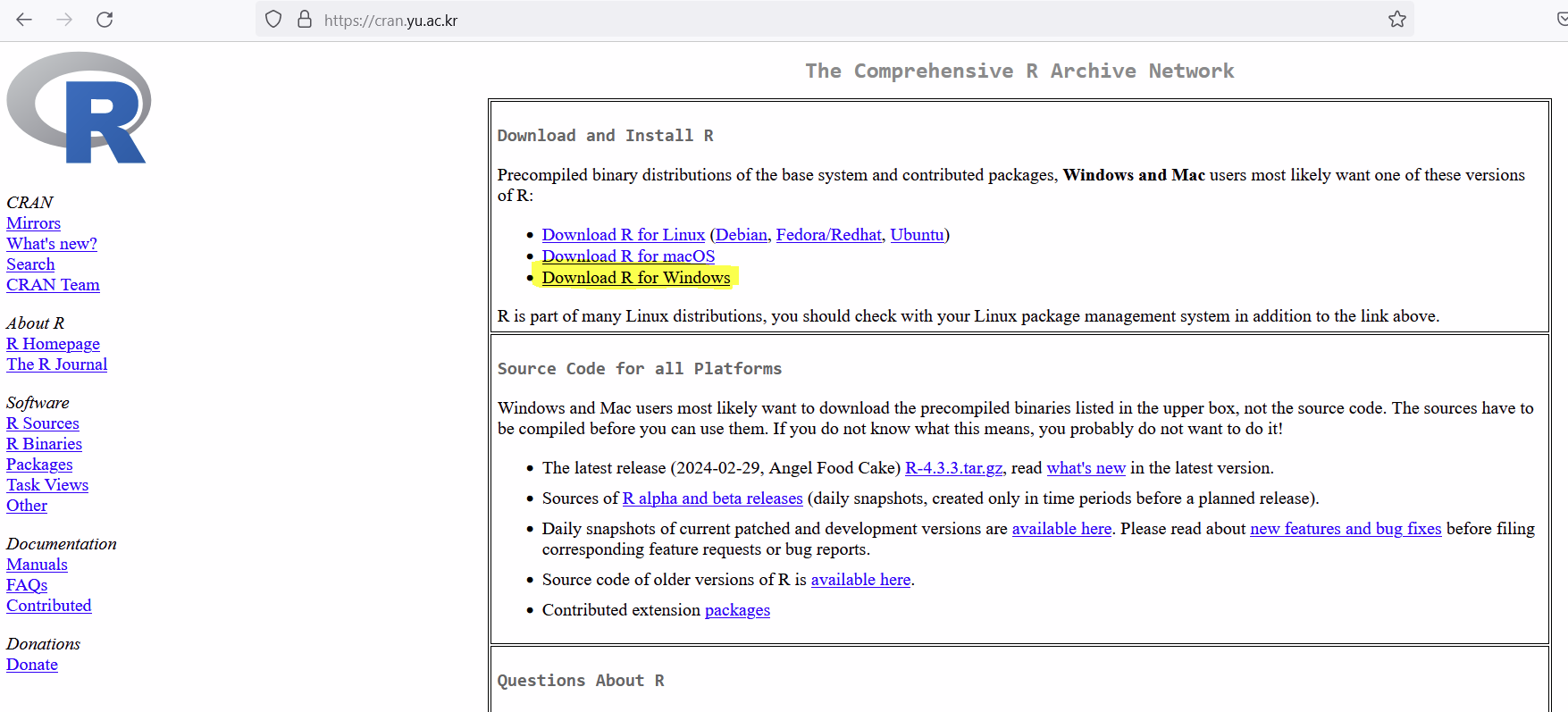 R과 R-Studio를 설치하고 RStudio에서 실행하는 방법