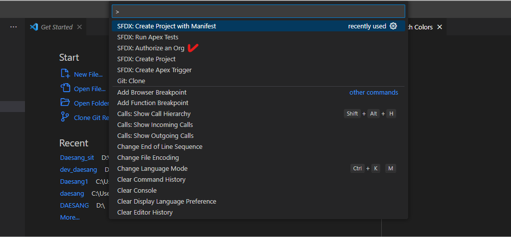 Vs Code Salesforce Org 연결 Authorize An Org
