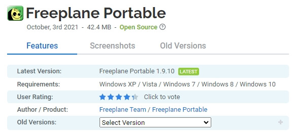 Freeplane Portable 무료 다운로드