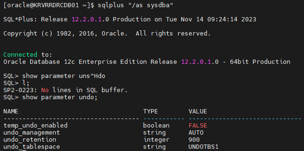 [ORACLE] UNDO Tablespace Full 모니터링 및 조치 — Mewoni's DB World