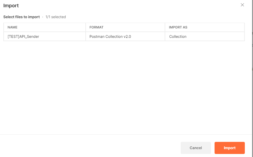 POSTMAN JSON Import/Export API TEST