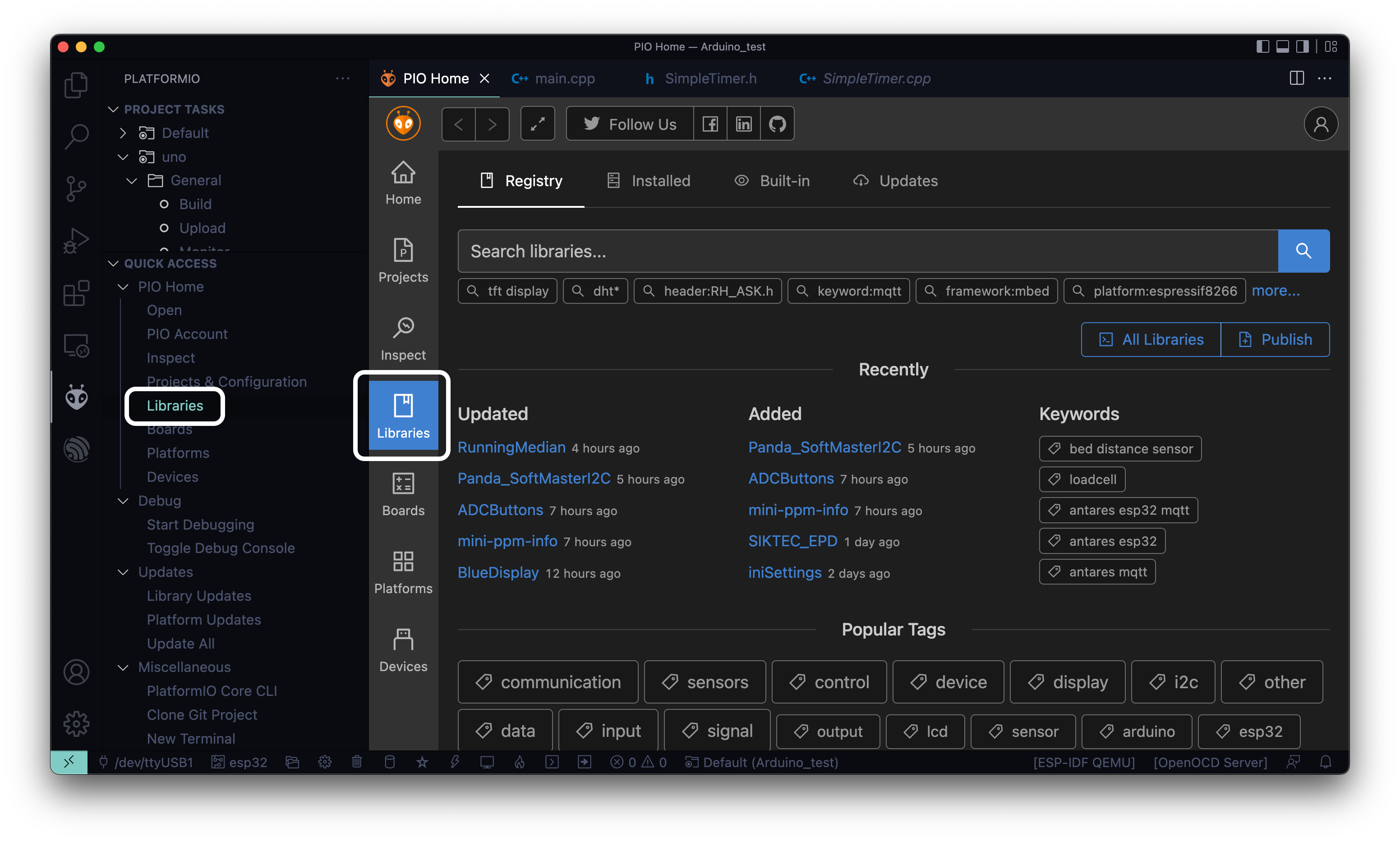 [PlatformIO] 아두이노 SimpleTimer 라이브러리 - 데브구일 Blog