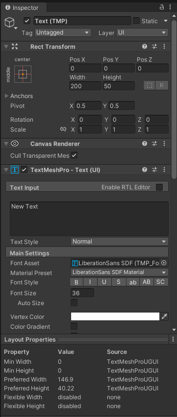 Text(Unity)