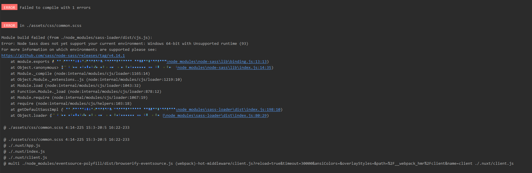 Vue Error Node Sass Does Not Yet Support Your Current Environment 오류 해결하기 