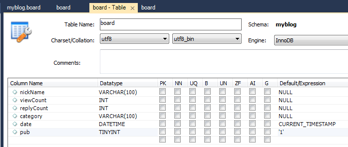 마이바티스 MySQL TINYINT(boolean)=0,1값과 java Boolean=true,false 변환