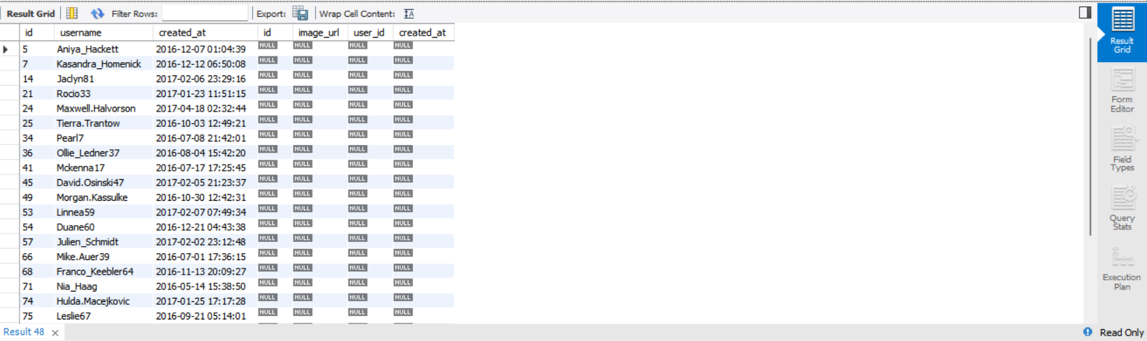 MySQL - is null( ), is not null( )
