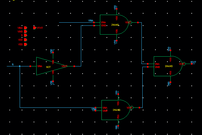 Virtuoso - 2x1 MUX(Logic, Switch) / XOR(Logic, Switch)