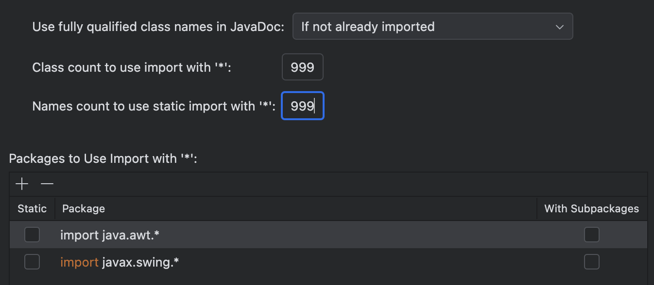[IntelliJ] import * 와일드카드 자동 변경 비활성화 설정하기