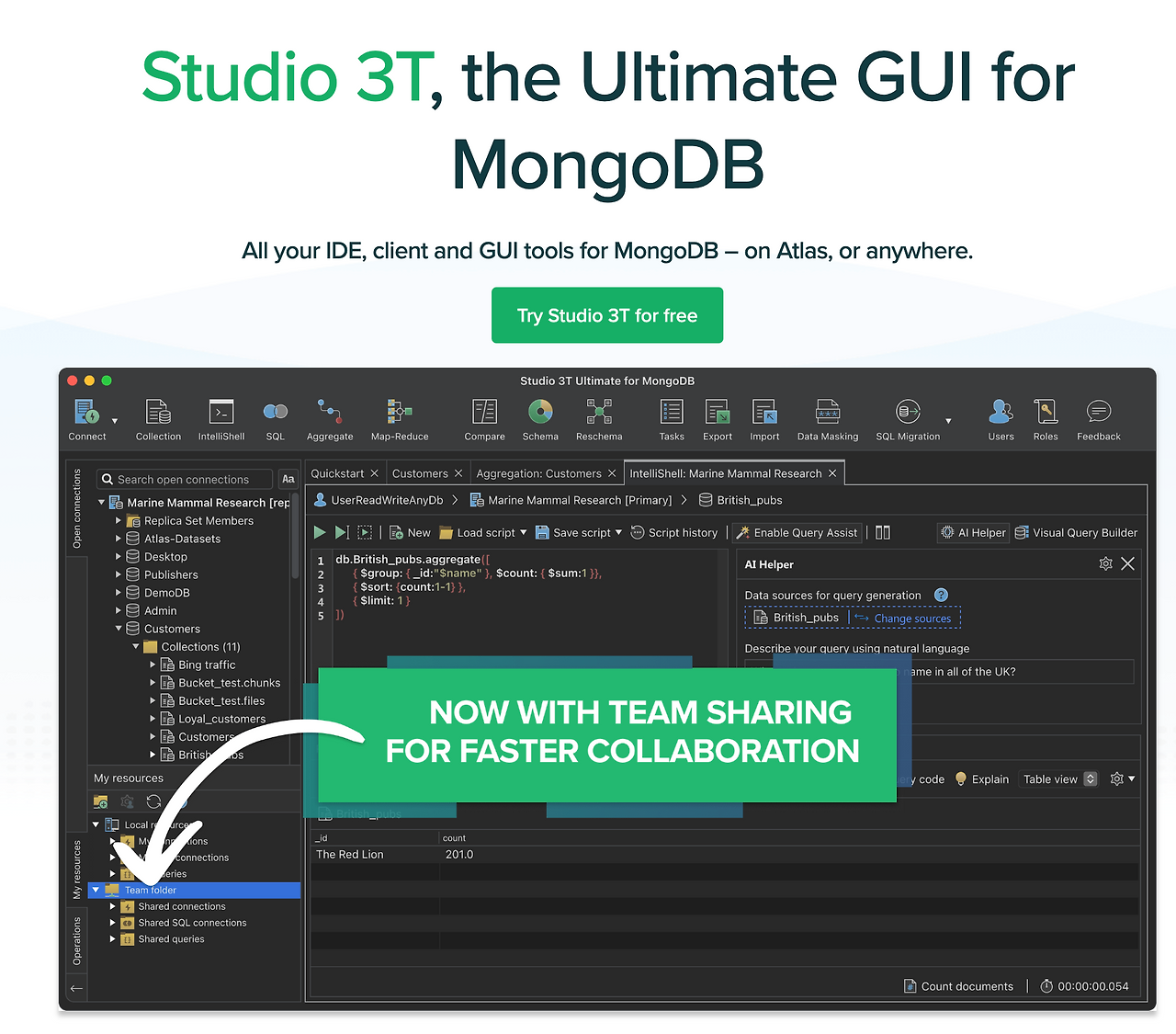 Chapter 8-41. NoSQL MongoDB(1/6) MongoDB,Studio 3T 설치 (MongoDB GUI Tool ...