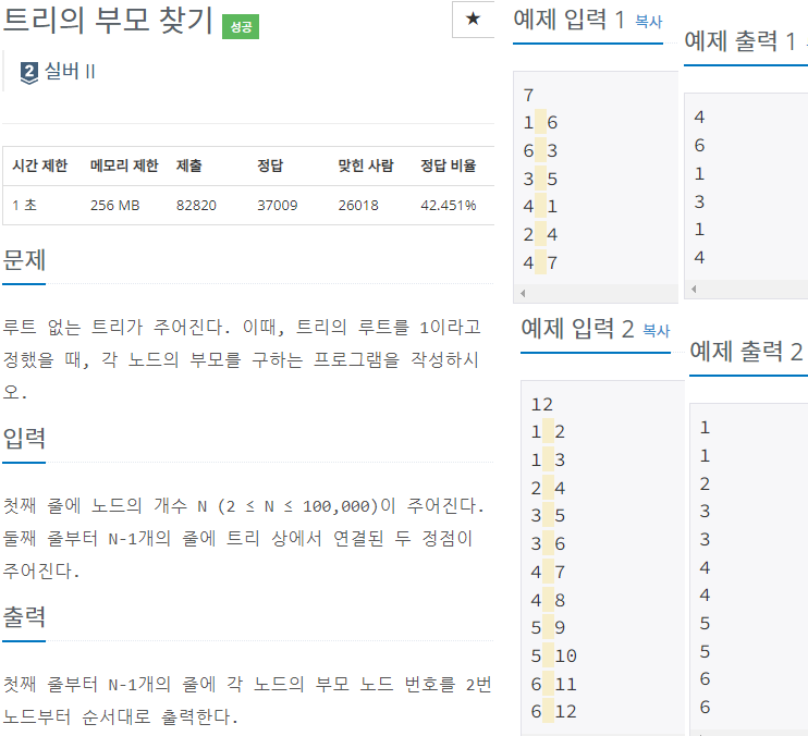 🐨BOJ#11725]트리의 부모 찾기 .Python