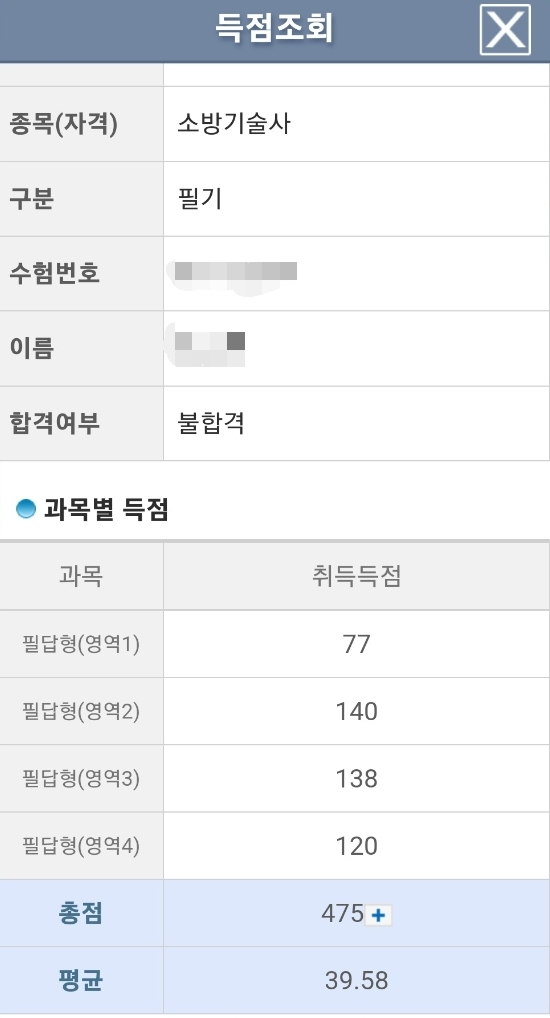 소방기술사 130회 39 58점 맞은 후기 겸손하자