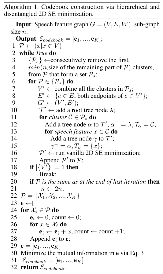 [Paper 리뷰] SECodec: Structural Entropy-based Compressive Speech Representation Codec for Speech ...