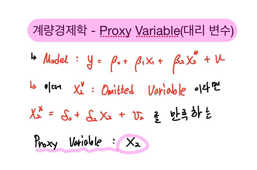 [계량경제학] Proxy Variable(대리변수) :: 간토끼 DataMining Lab