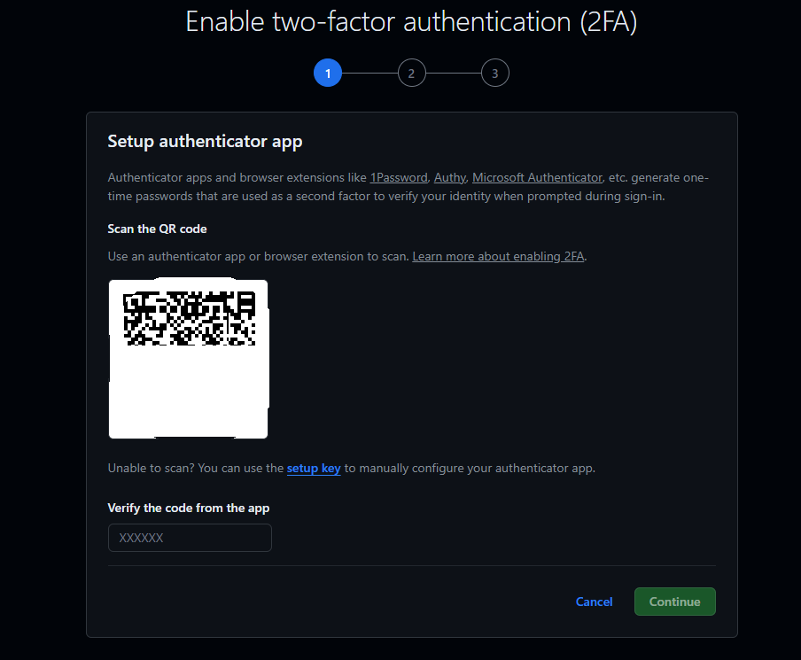 [github] Two Factor Authentication 2fa 설정 방법