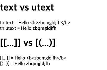 [Thymeleaf] 텍스트 - text, utext