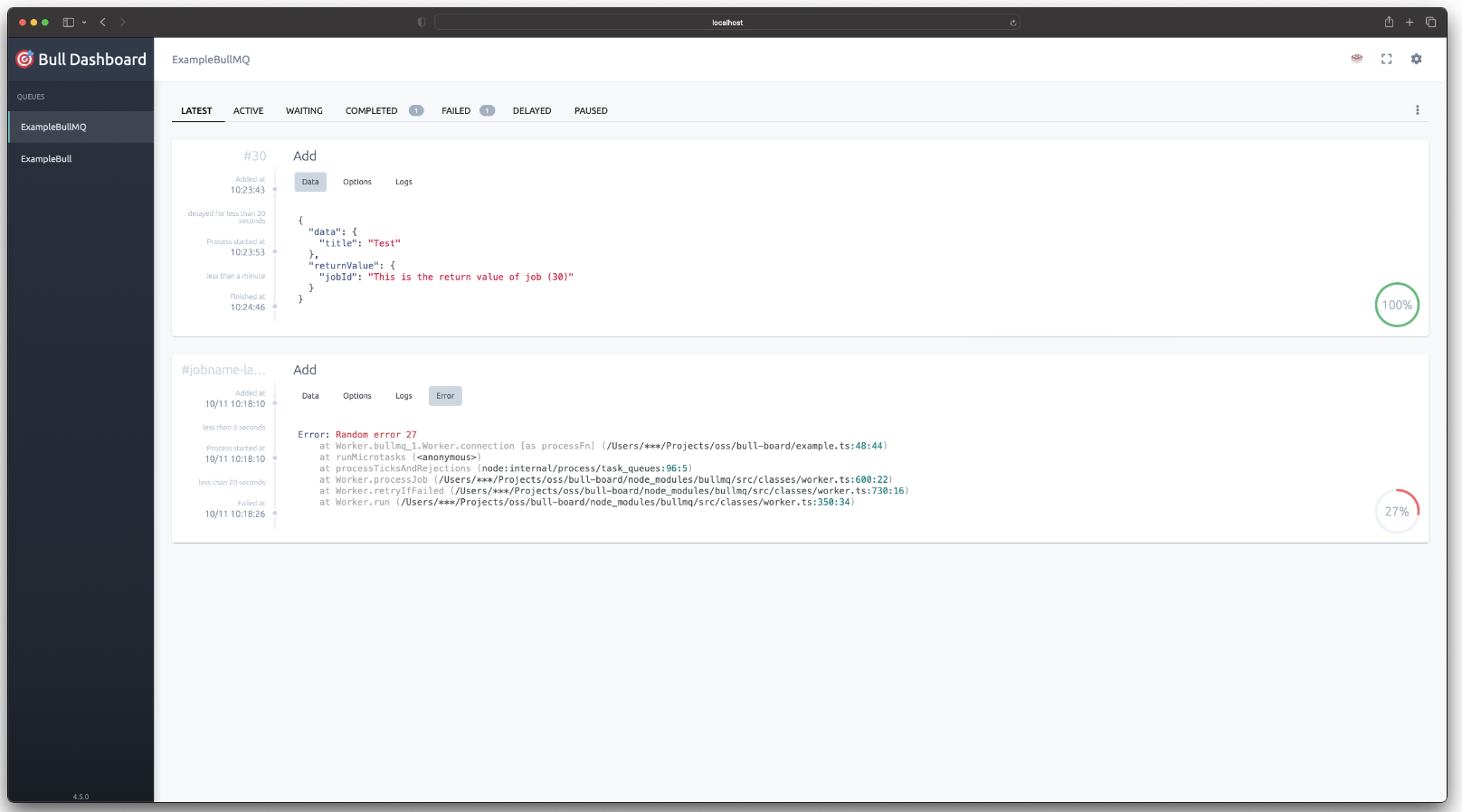 bull UI 로 bull-board를 써보시길 추천합니다