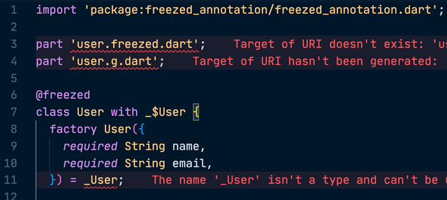 플러터 최강 code generator freezed 사용하기
