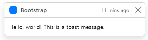 [bootstrap5 따라 만들기] 7. Toast