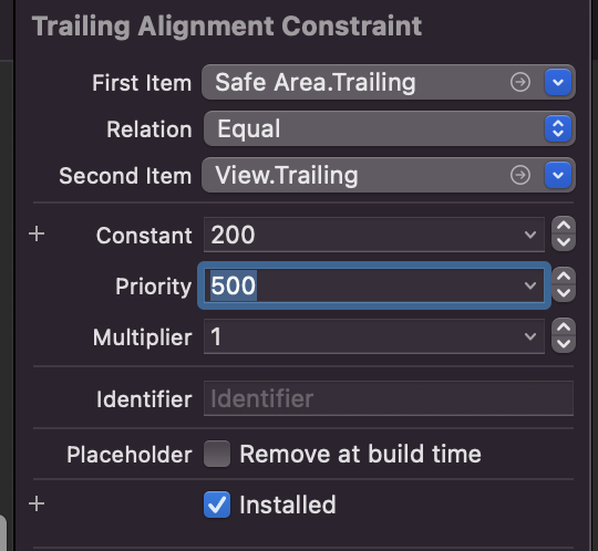 iOS Autolayout Priority