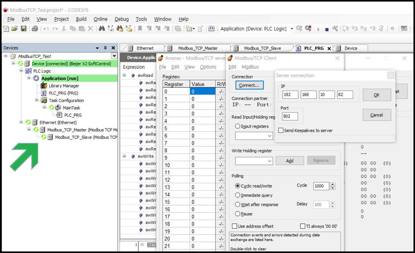 Codesys Modbus TCP Master (Client) 설정방법