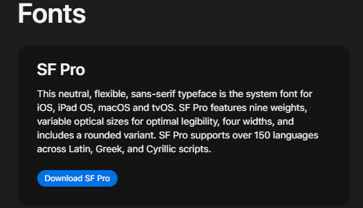 윈도우에서 애플 폰트 사용하기 ( SF Pro Font ) — 덜린의 코딩 항해 일지