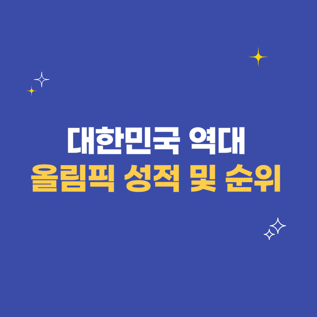 대한민국 역대 올림픽 메달 순위