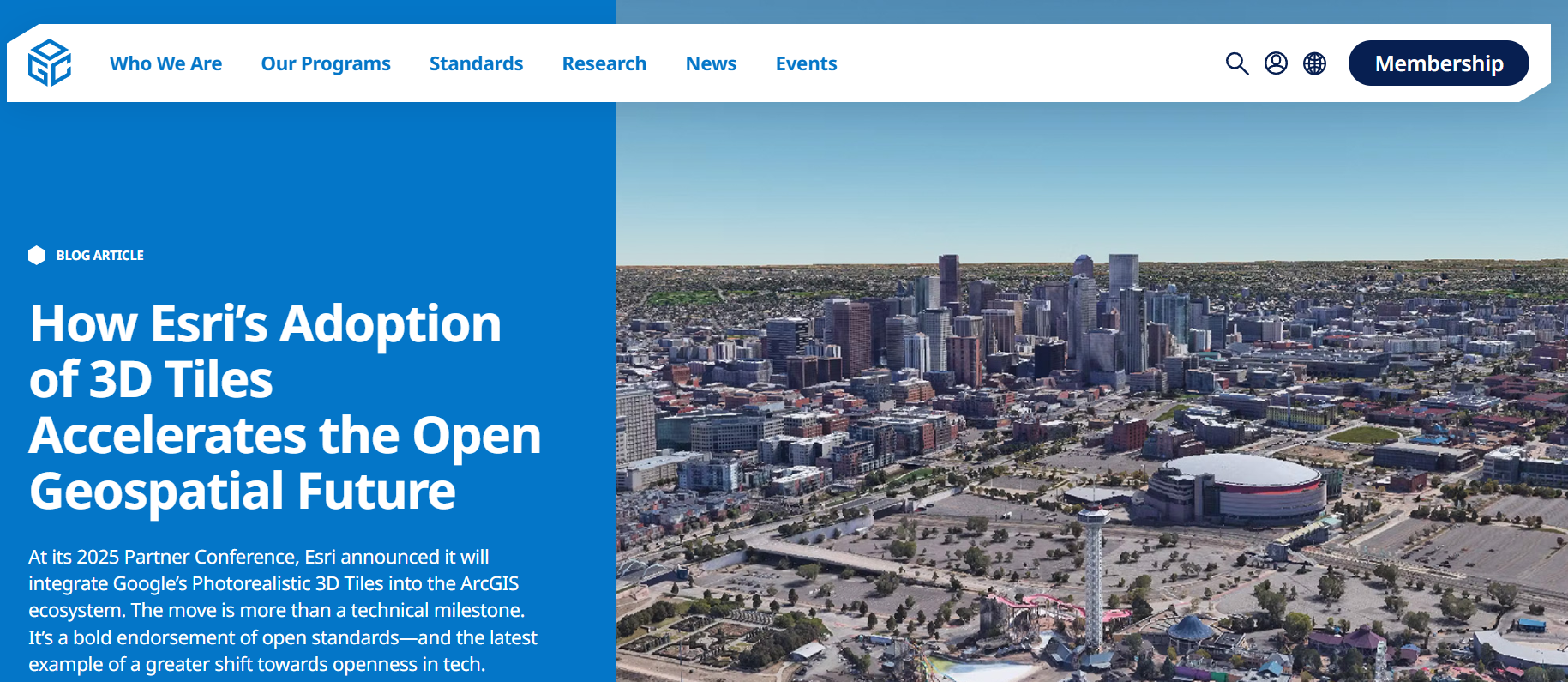 하늘맑은 세상 :: 세계 1위 GIS 회사인 ESRI의 전면적 OGC 3D Tiles 활용 선언!