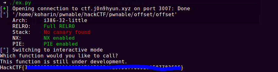 [HackCTF] offset