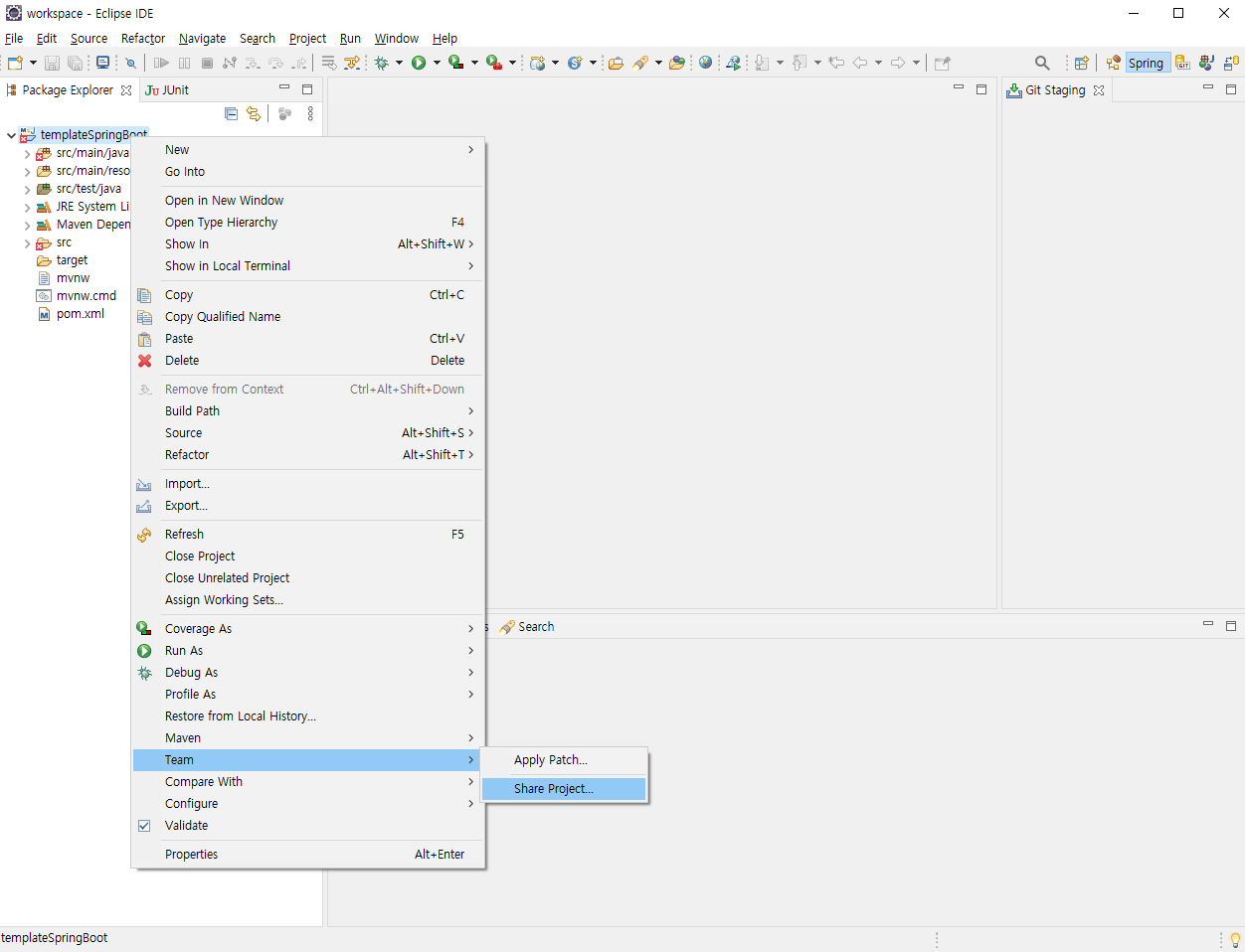 Eclipse Maven Project Github 연동하기