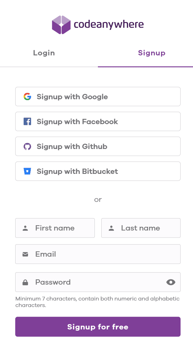 codeanywhere 코드애니웨어 MySQL 설치 없이 사용하는 방법
