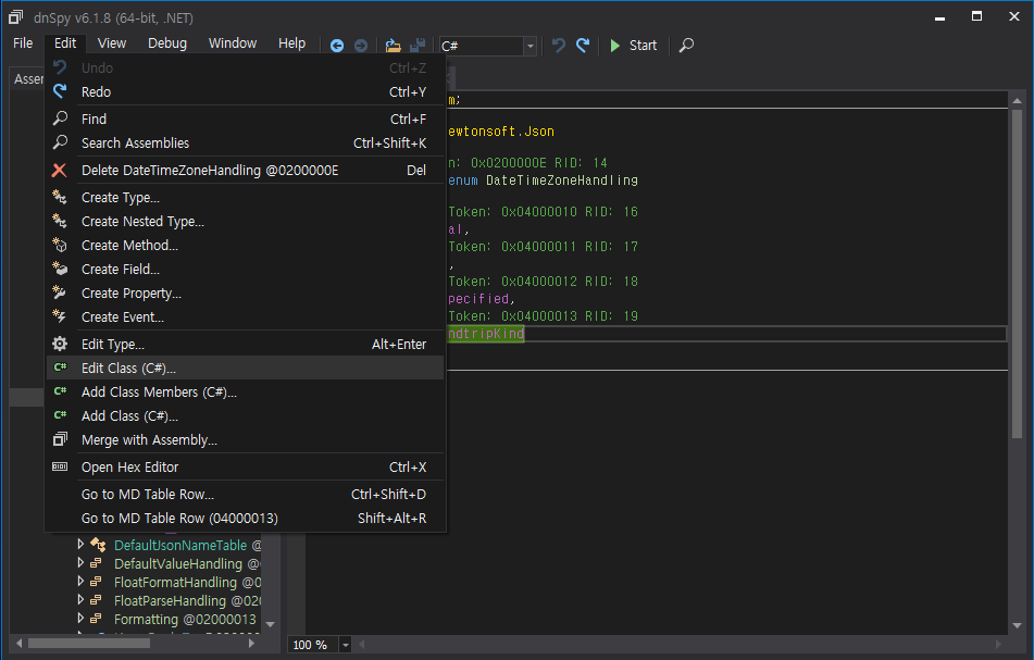 dll 디컴파일 dnSpy를 사용해서 dll 수정하기