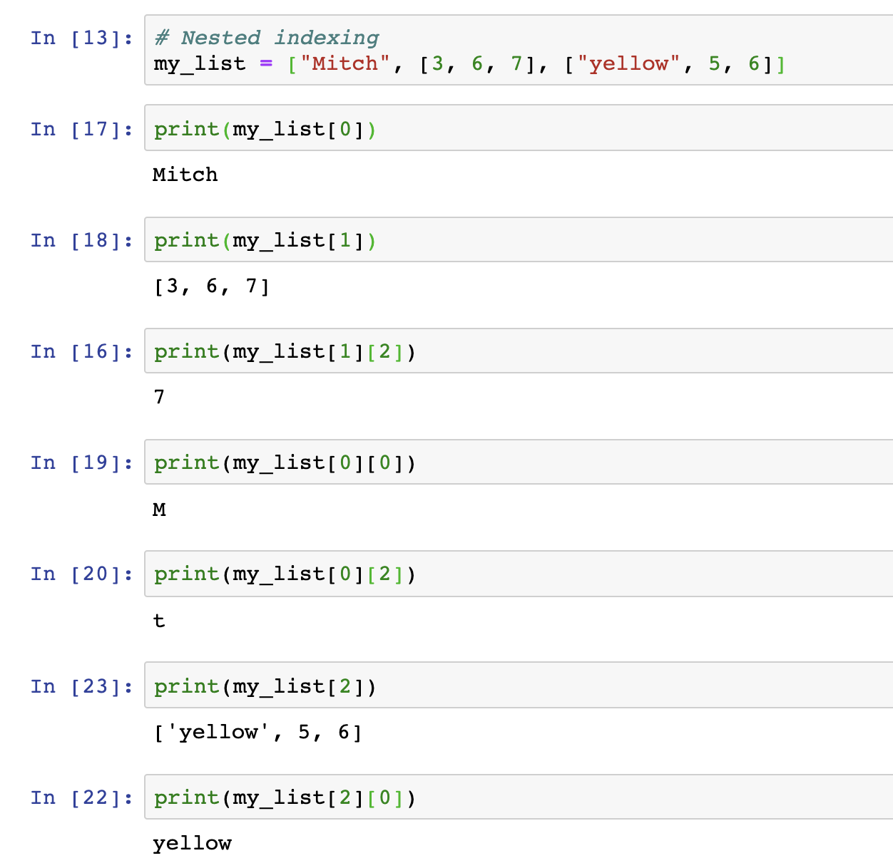 파이썬 리스트 값 Python List Value Nested List 7637
