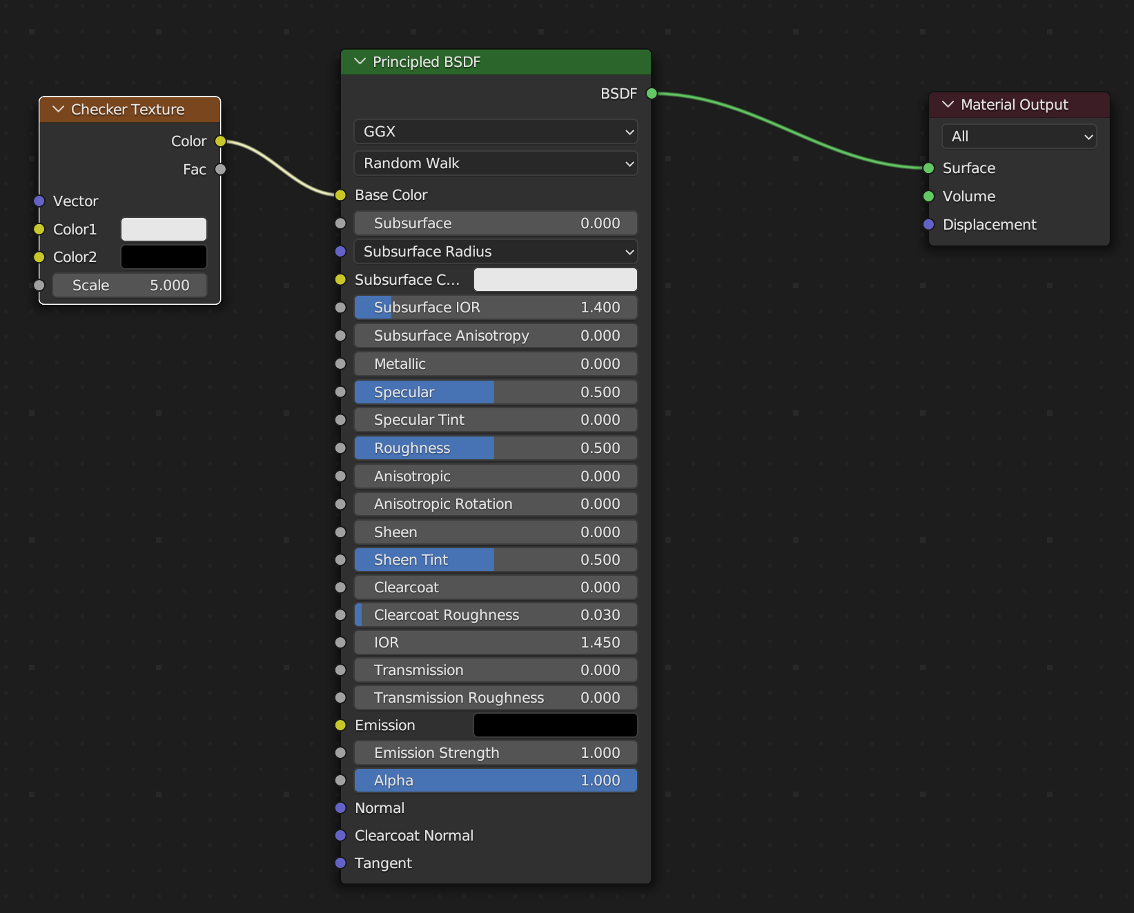 [블렌더] checker texture