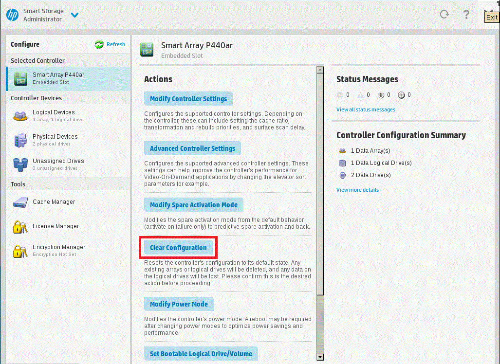 HP Gen9 서버 RAID 구성 및 삭제 방법