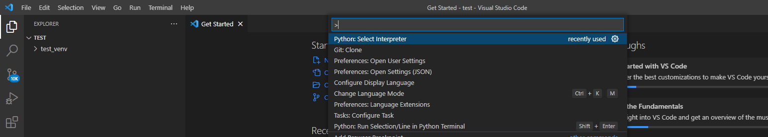 [Python] Visual Studio Code에서 가상환경 만들기