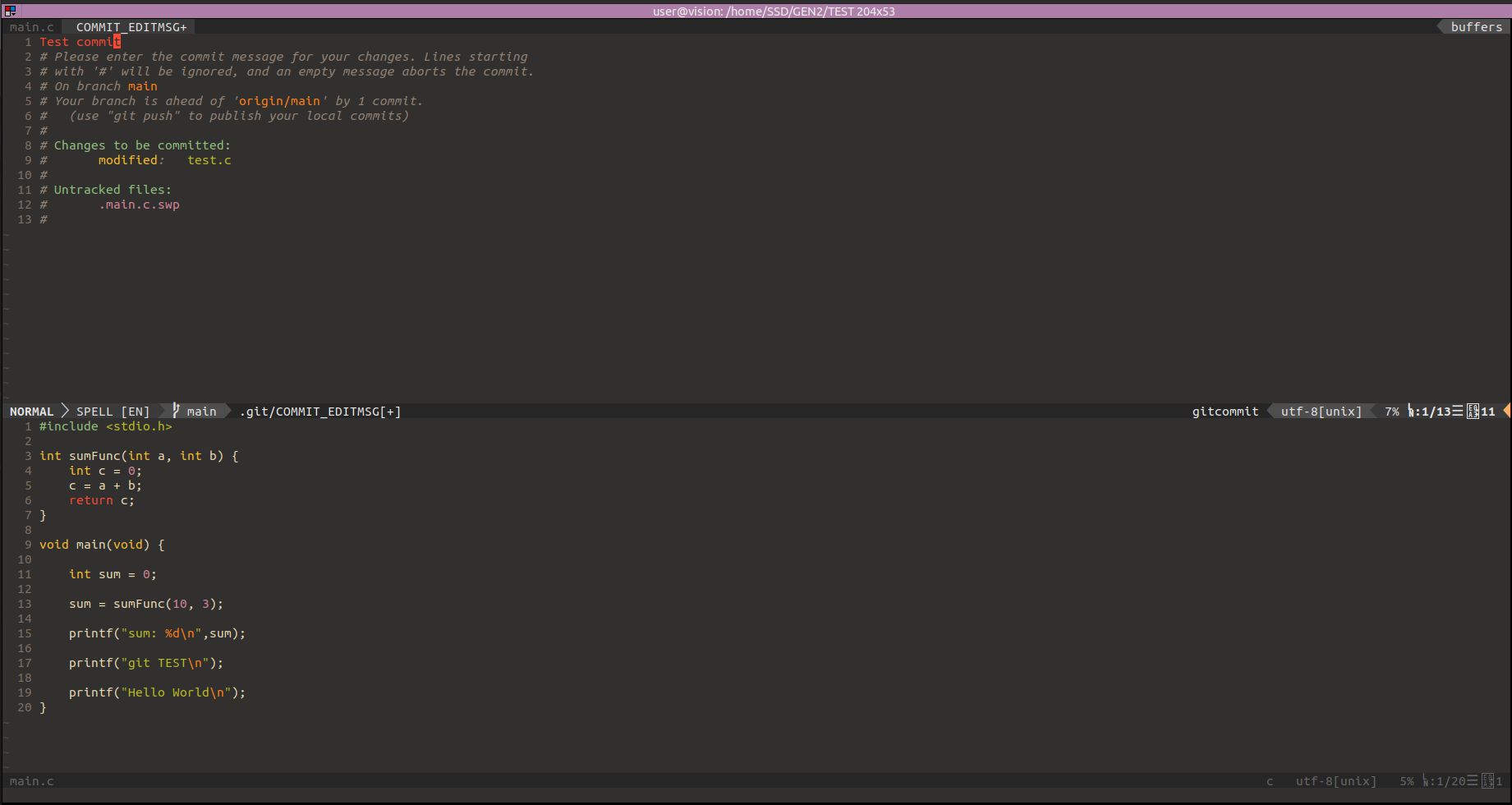 VIM Plugin tpope/vim-fugitive 설치 및 사용 방법