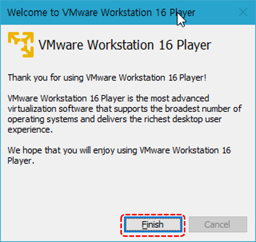 [가상머신]VMware Workstation Player 설치하기