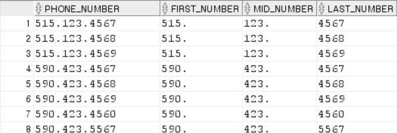 Oracle - INSTR , SUBSTR , REGEXP_SUBSTR — 무병이개발일기