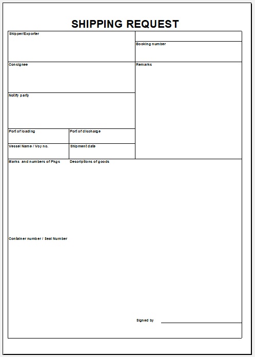 선적 요청서 S/R(Shipping Request) 작성하는 방법 (샘플 양식 첨부)