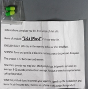 [해외직구 위해식품][-] lida (plus) capsules