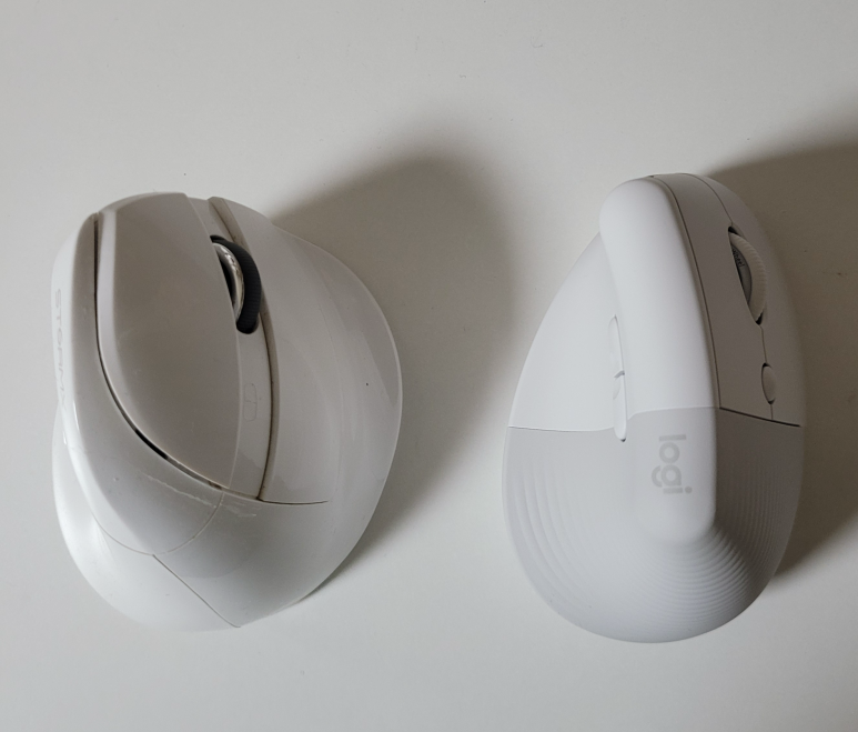 로지텍 LIFT 무선 마우스 (제닉스 무선 버티컬 마우스 비교)