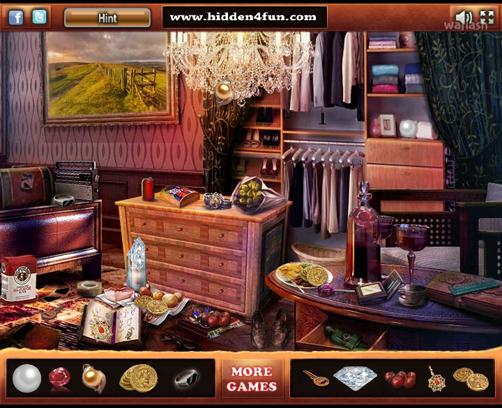Hidden4Fun 숨은그림찾기 - 다락방 보물 (Attic Treasure) - 플래시게임 | 와플래시 게임 아카이브