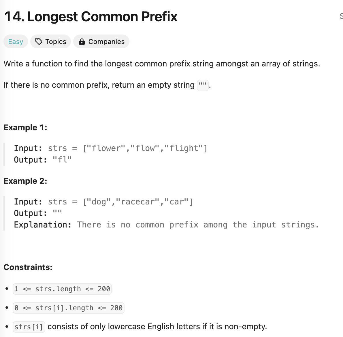 [LeetCode] 14.Longest Common Prefix (Python)