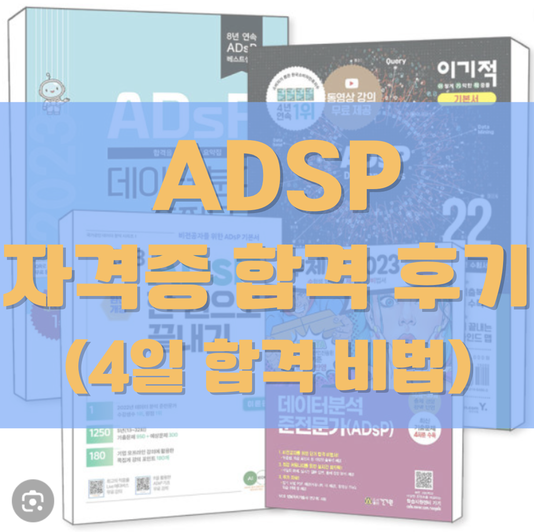 ADsP 자격증 합격 후기 (기출문제 다운 , 공부 방법)