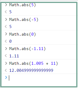 JavaScript 입문 : Math.abs( ), Math.sign( ) :: 컴알못의 슬기로운 온라인 생활