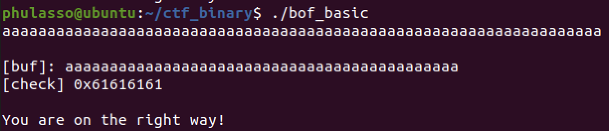 [Project H4C][Hack CTF] Basic_BOF #1 :: Study_IT