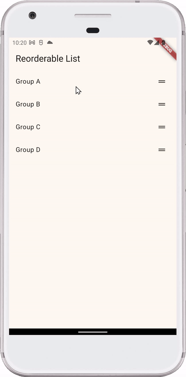[Flutter:: Widget] ReorderableListView 수동 정렬하기