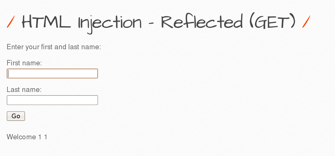 [bWAPP] HTML Injection - Reflected(GET)